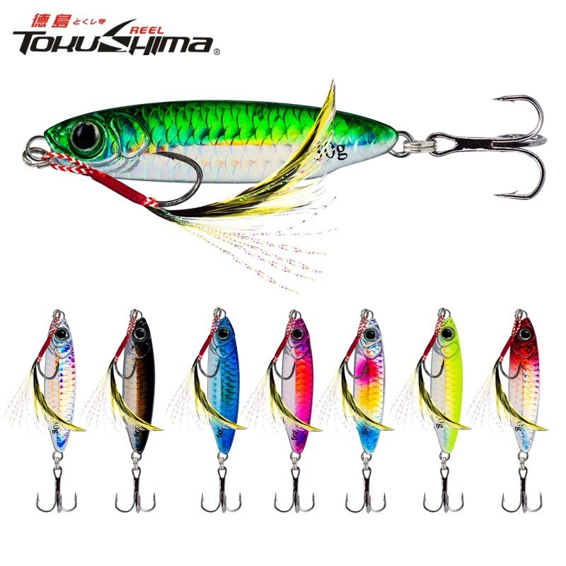 1Pcs Metal Jig Fishing Lure 7g/10g/15g/20g/25g/30g Jigs De Pesca De Afundamento Lento 8Colors 3D ...