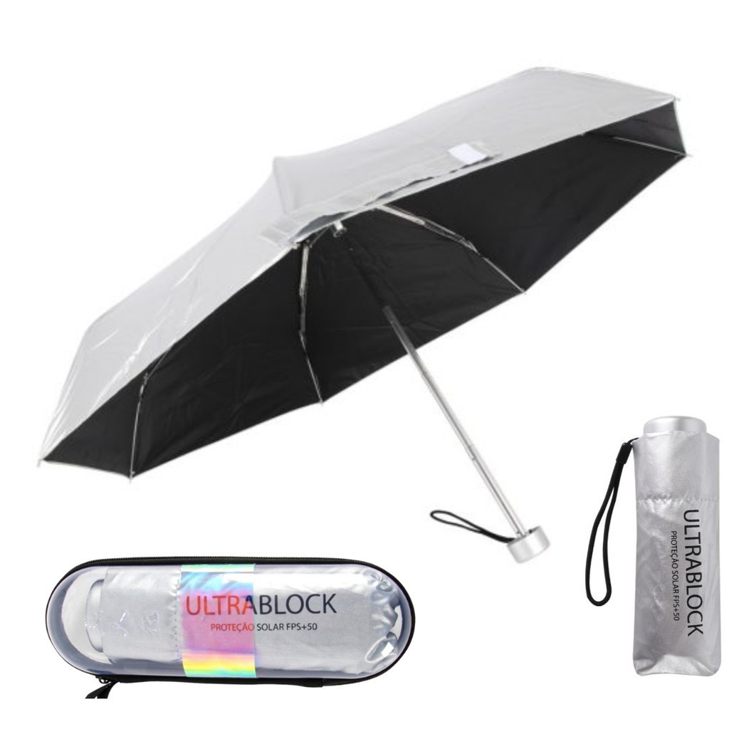 Mini Ultrablock Manual Sombrinha Ultra Block Proteção Solar Uv ...