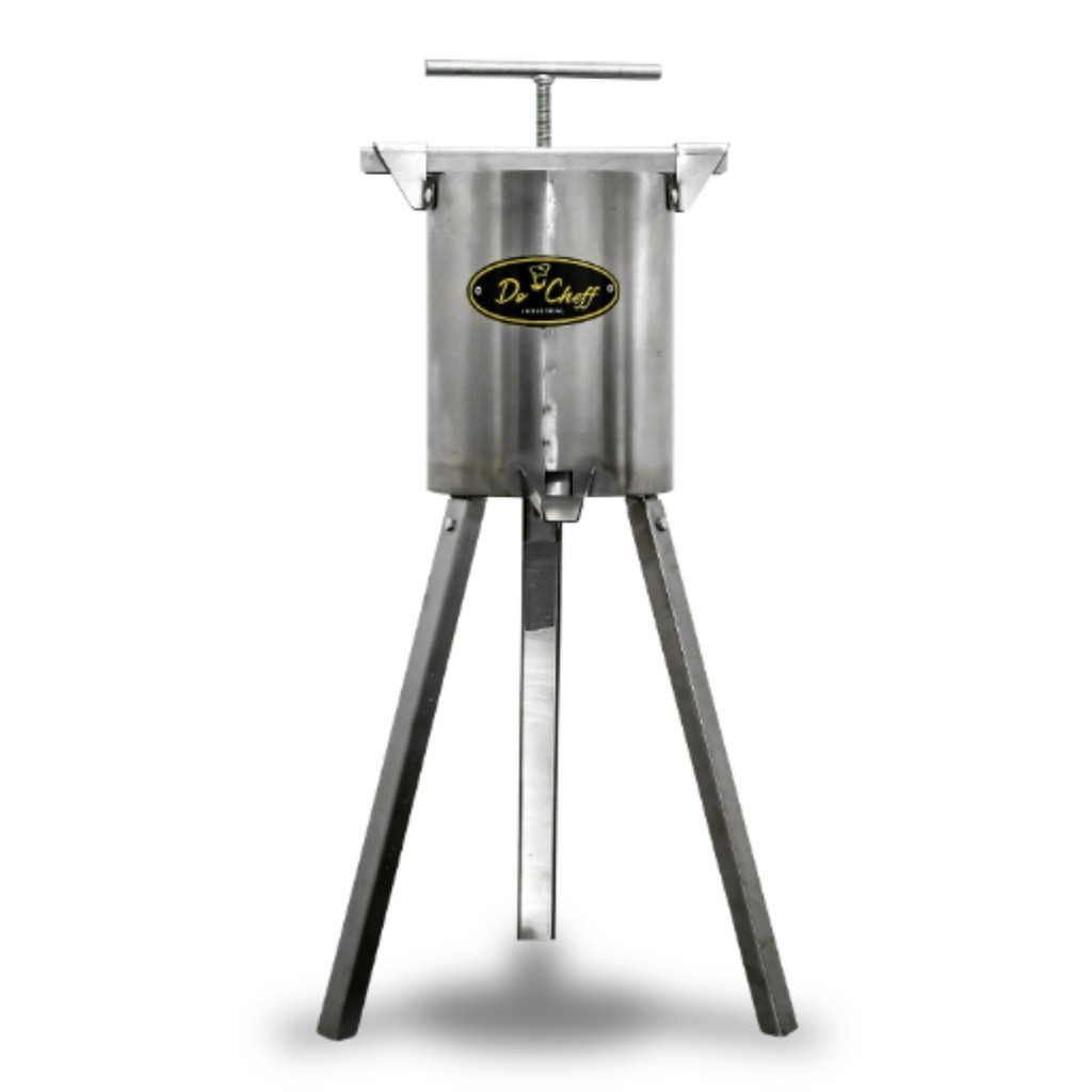 Prensa de Torresmo Inox 12L Banha Espremedor Manual Mel Uva | Shopee Brasil