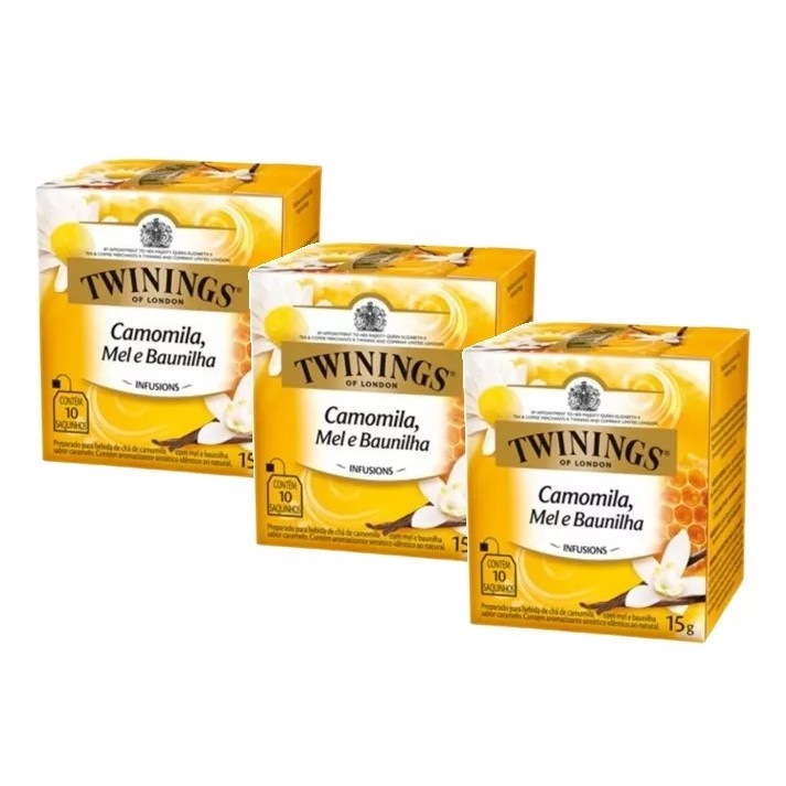 3 Chá Twinings Misto Camomila, Mel E Baunilha 15g Kit 3 Unidades ...