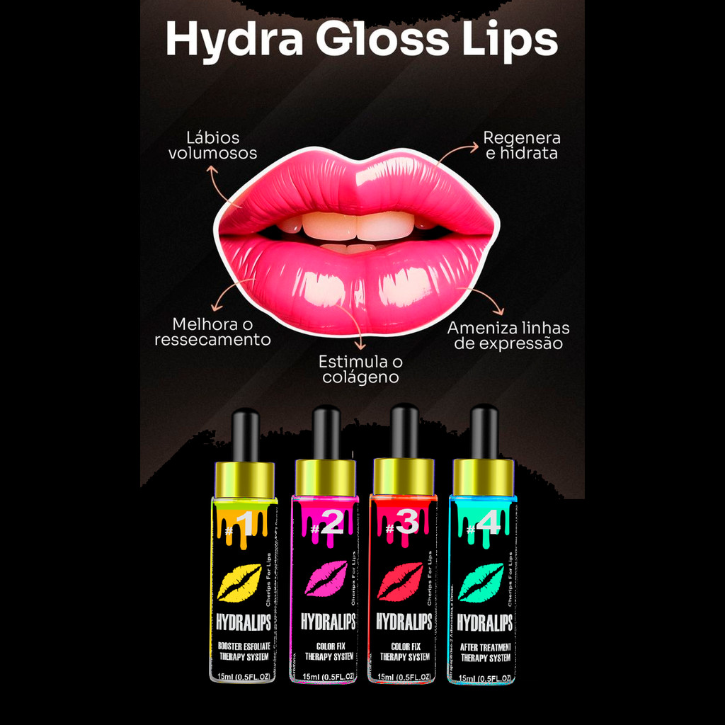 Kit Hidra Gloss Lips/ Hydra Gloss/dermapen tratamento dos lábios ...