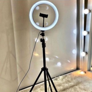 Ring Light Iluminador 10 Polegadas Com Tripé De 2.10 Metro + ring de 6 polegadas | Shopee Brasil