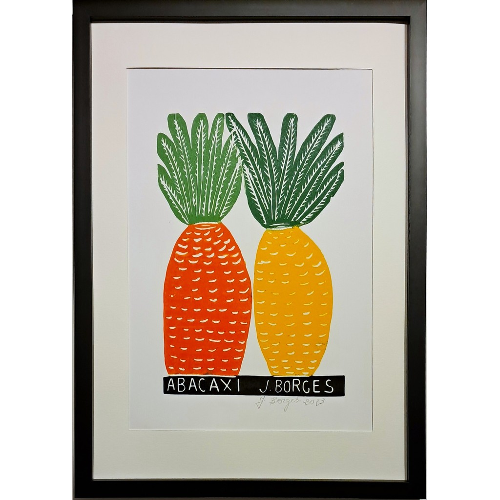 Xilogravura Abacaxis - J.Borges - A2MP | Shopee Brasil
