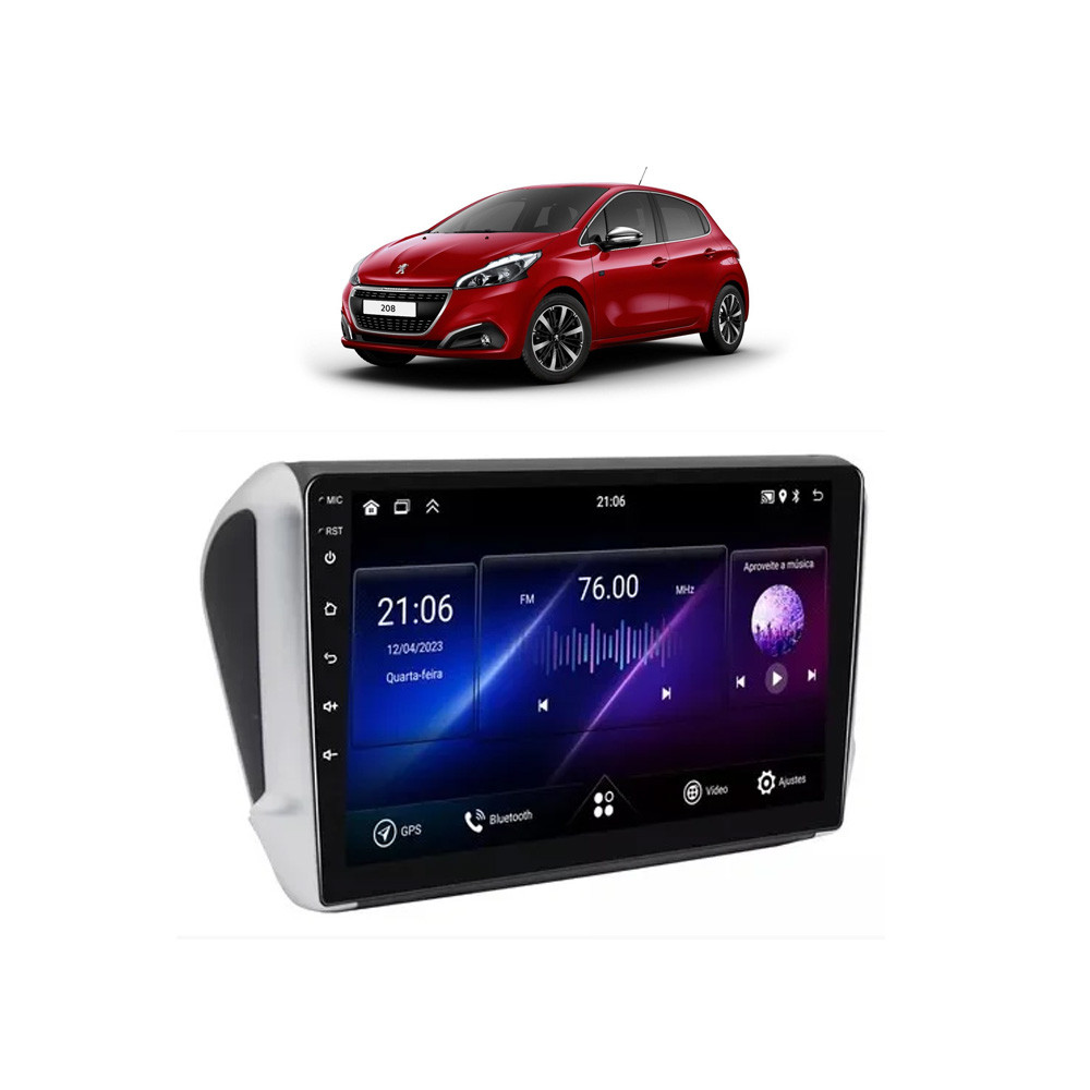 Kit Multimídia Peugeot 208 14 / 20 Pol Android 13 Carplay Gps 2/64GB - ADAK | Shopee Brasil