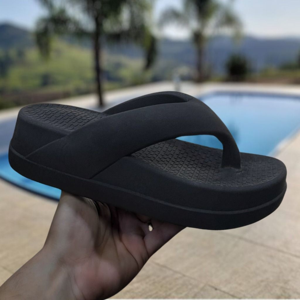 Chinelo Flat Puff Plataforma Nuvem Confortável Macio Lançamento e ...