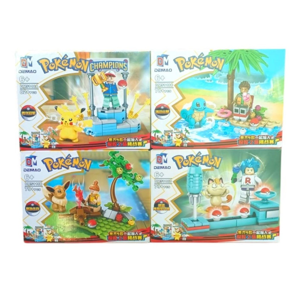 Pokemon Blocos de Montar com mais de 315 peças colecione Pokémon Podium ...