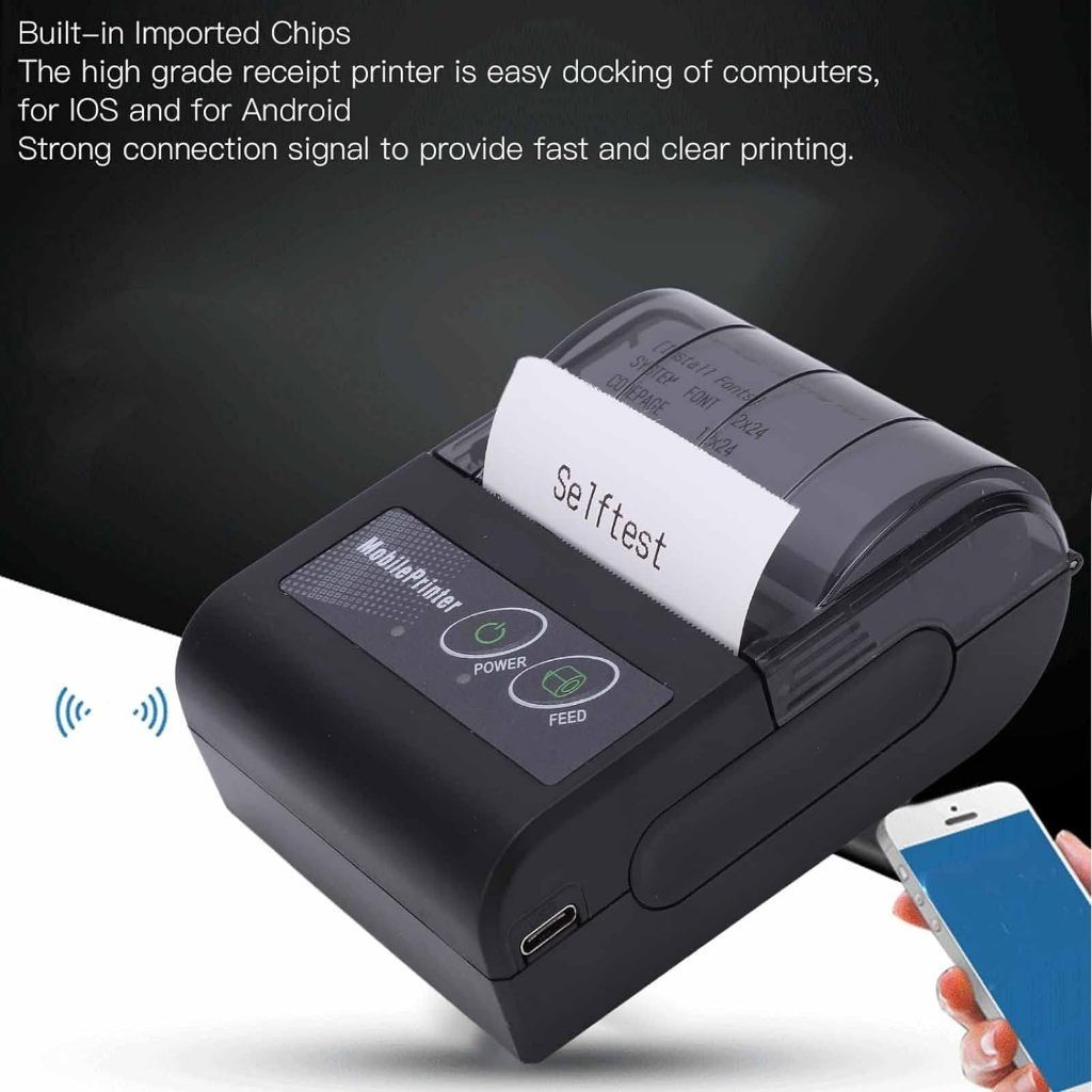 Mini Impressora Via Bluetooth Portátil Térmica 58mm Compatível Com ...