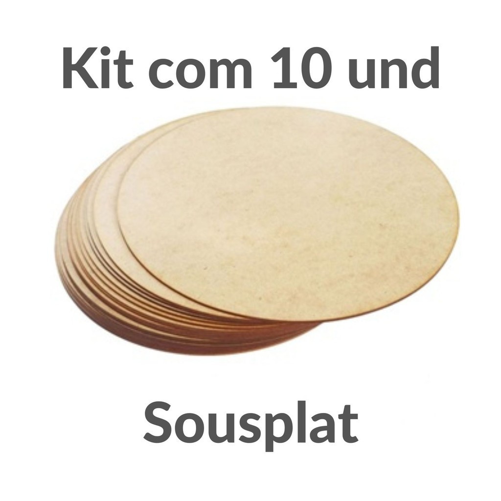 Kit 10 Sousplat 35cm e 7cm Soupla Supla Suplat Mesa Posta Jogo ...