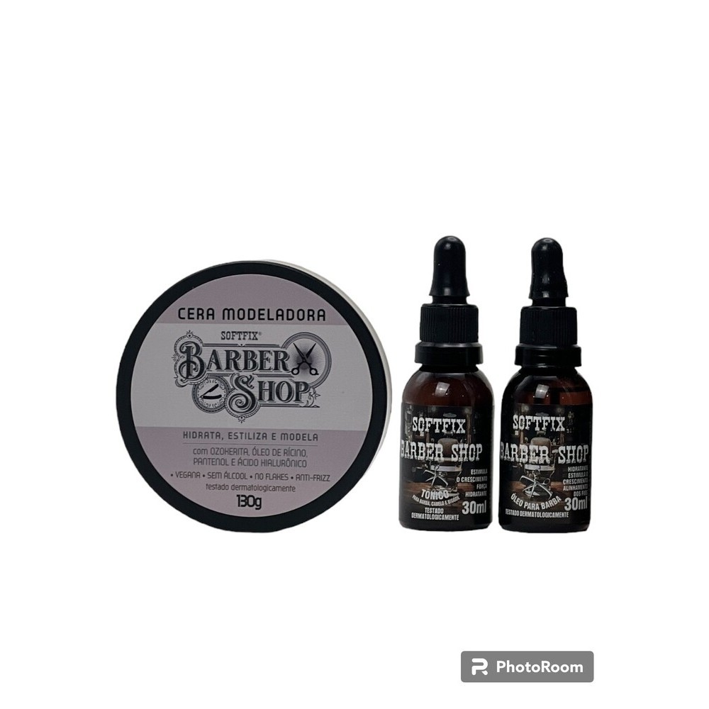 KIT BARBER SHOP 16 - SOFTFIX | Shopee Brasil