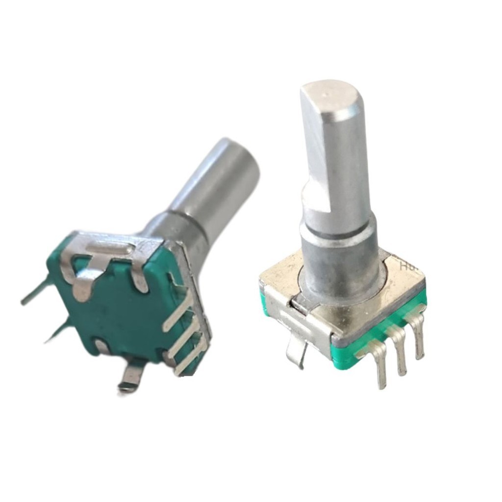 Potenciômetro Rotativo 5 pinos Encoder EC11 com click 20mm - Escorrega ...