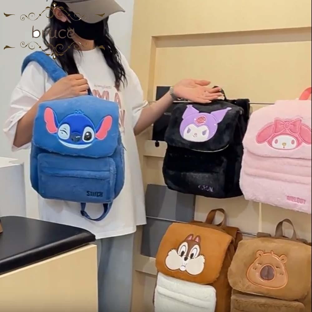 BRUCE Mochila Labubu Plush Backpack , Clamshell Buckle Capybara ...
