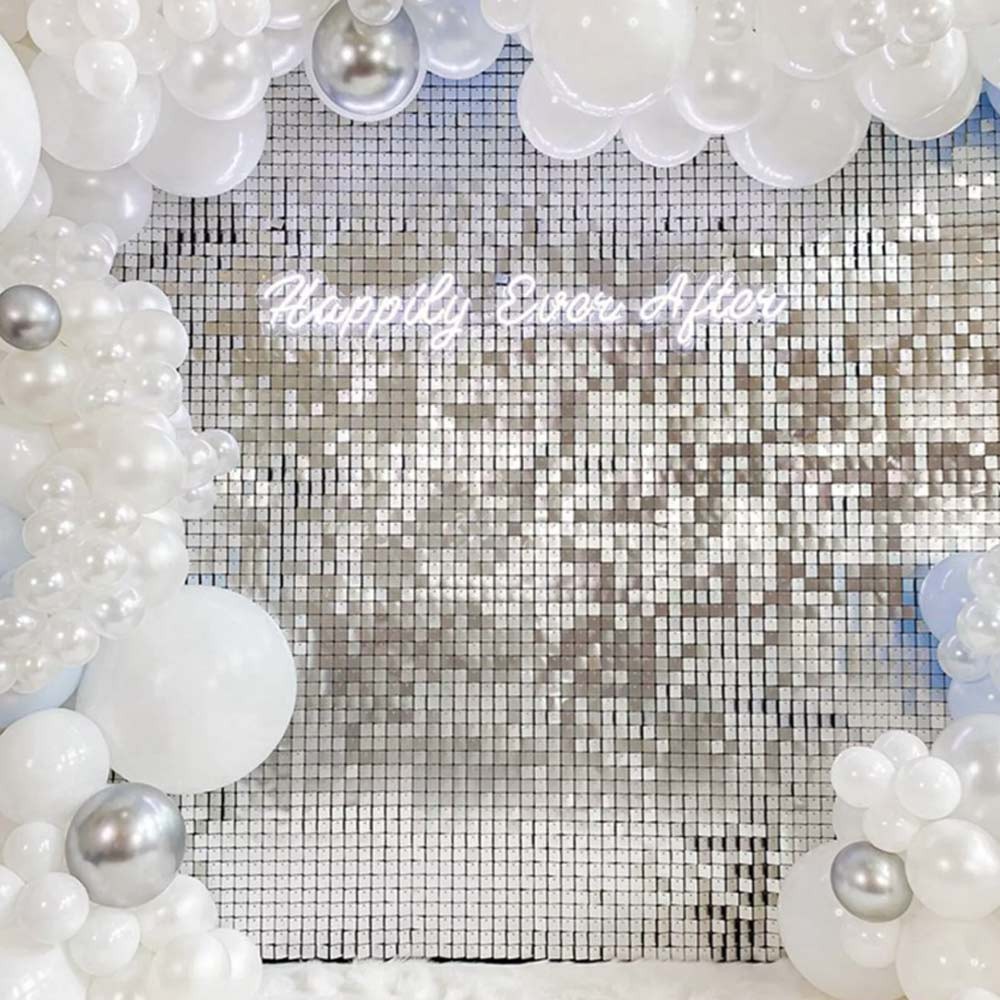 2M Length Sequin Wall Square Glitter Curtain Backdrops Curtain ...