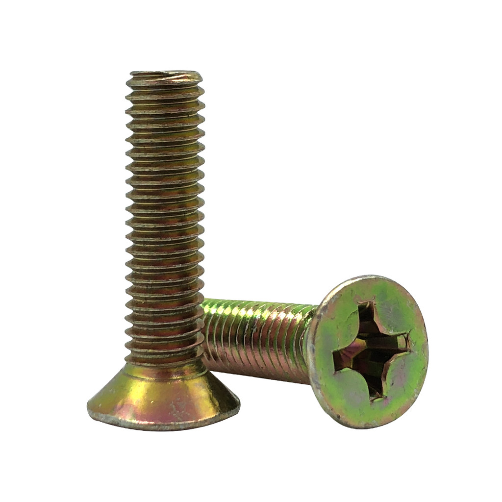 Parafuso Rosca Máquina Chata Phillips M4 Bicromatizado Kit C/ 50 - 100 ...