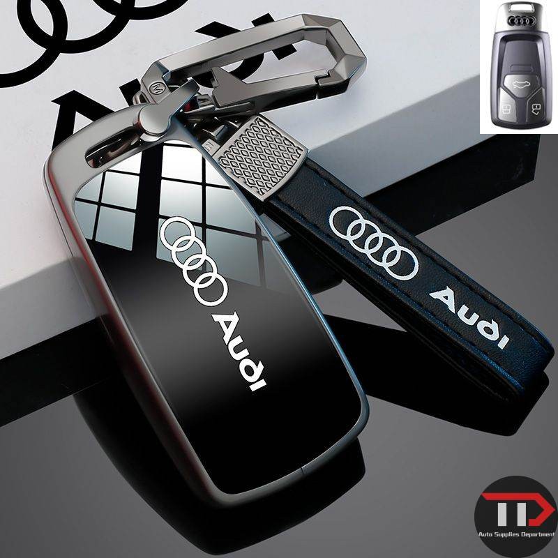 Liga De Zinco Audi + Capa Do Estojo Para Chaves De Carro Fob A4 A4L Q5 Q5L A3 Q7 TT TTS 8S B9 ...