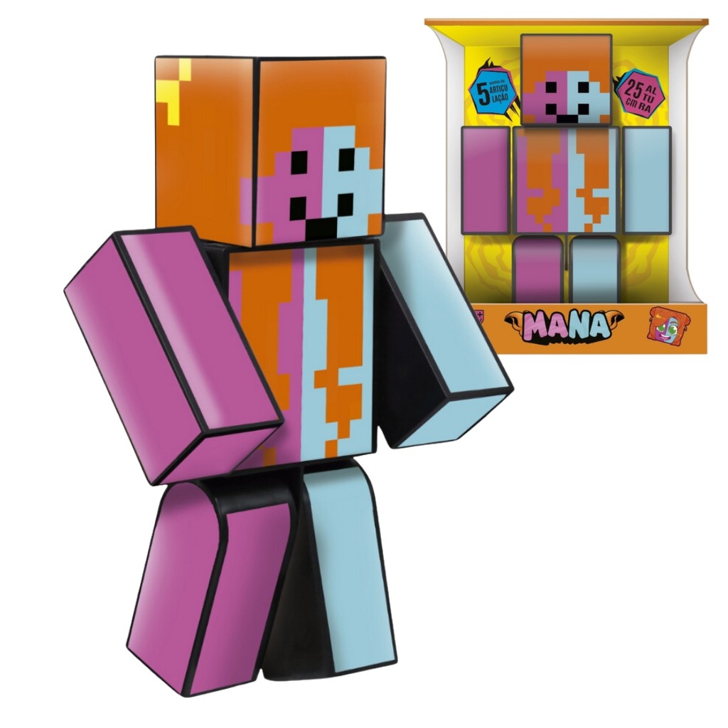 Boneca Mana 25cm Youtuber Articulada Gamer Skin Stremears Algazarra 3.03.1328 | Shopee Brasil