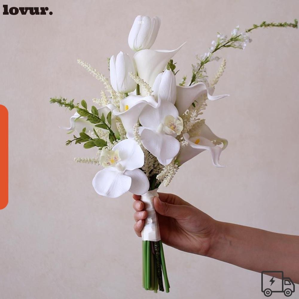 Buquê De Noiva LOVUR , Flores Simuladas De Orquídea Phalaenopsis PU ...