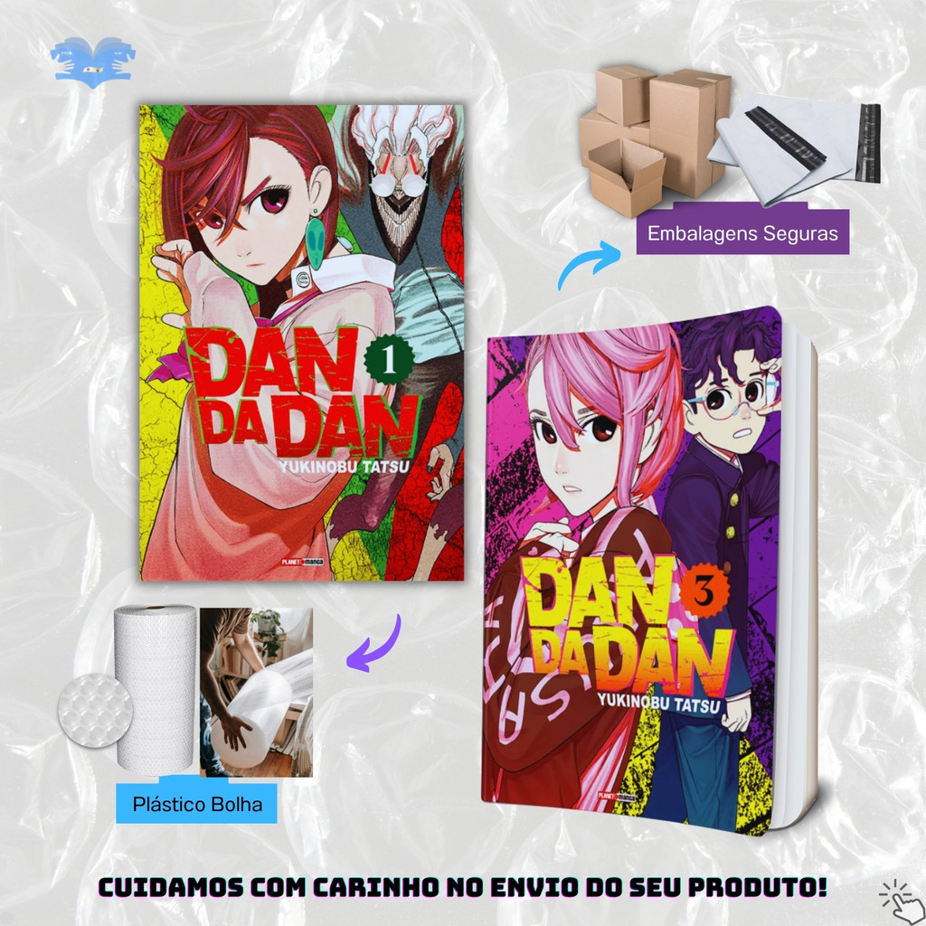 Dandadan Mangá Volumes 1 ao 3 - Yukinobu Tatsu | KIT Capa Comum ...