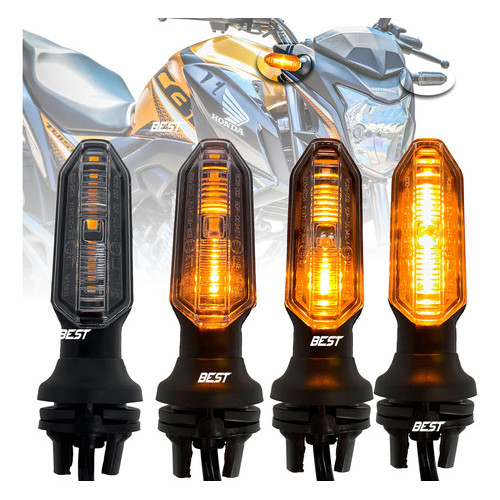 Kit 4 Pisca Led Seta Cb Twister 250 Titan Fan Start 150 160 Sequencial ...