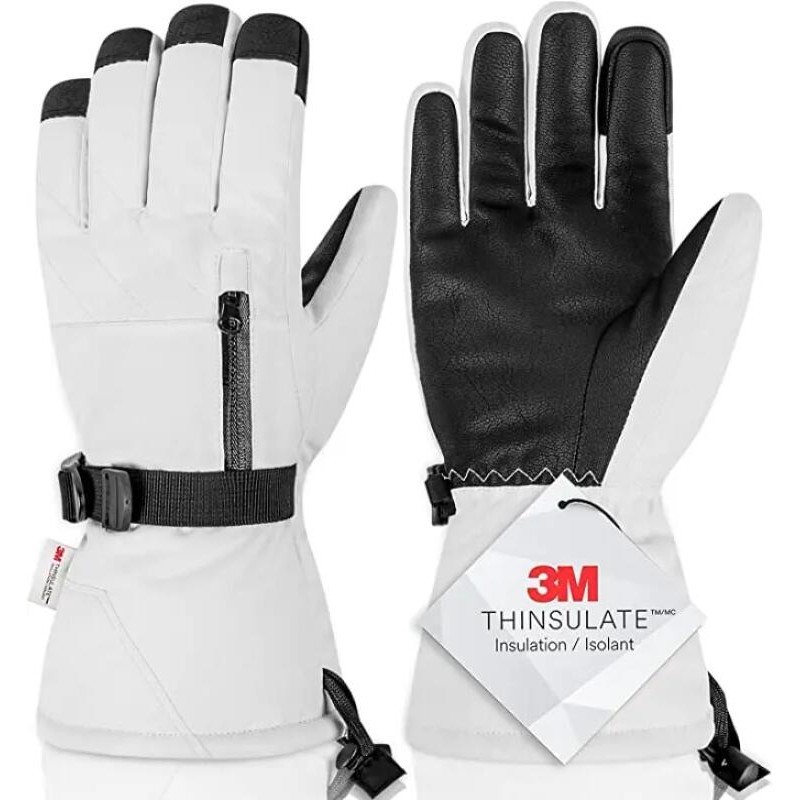 Luvas De Esqui À Prova D'água Snowboard Touchscreen Outdoo Mitten 3M ...