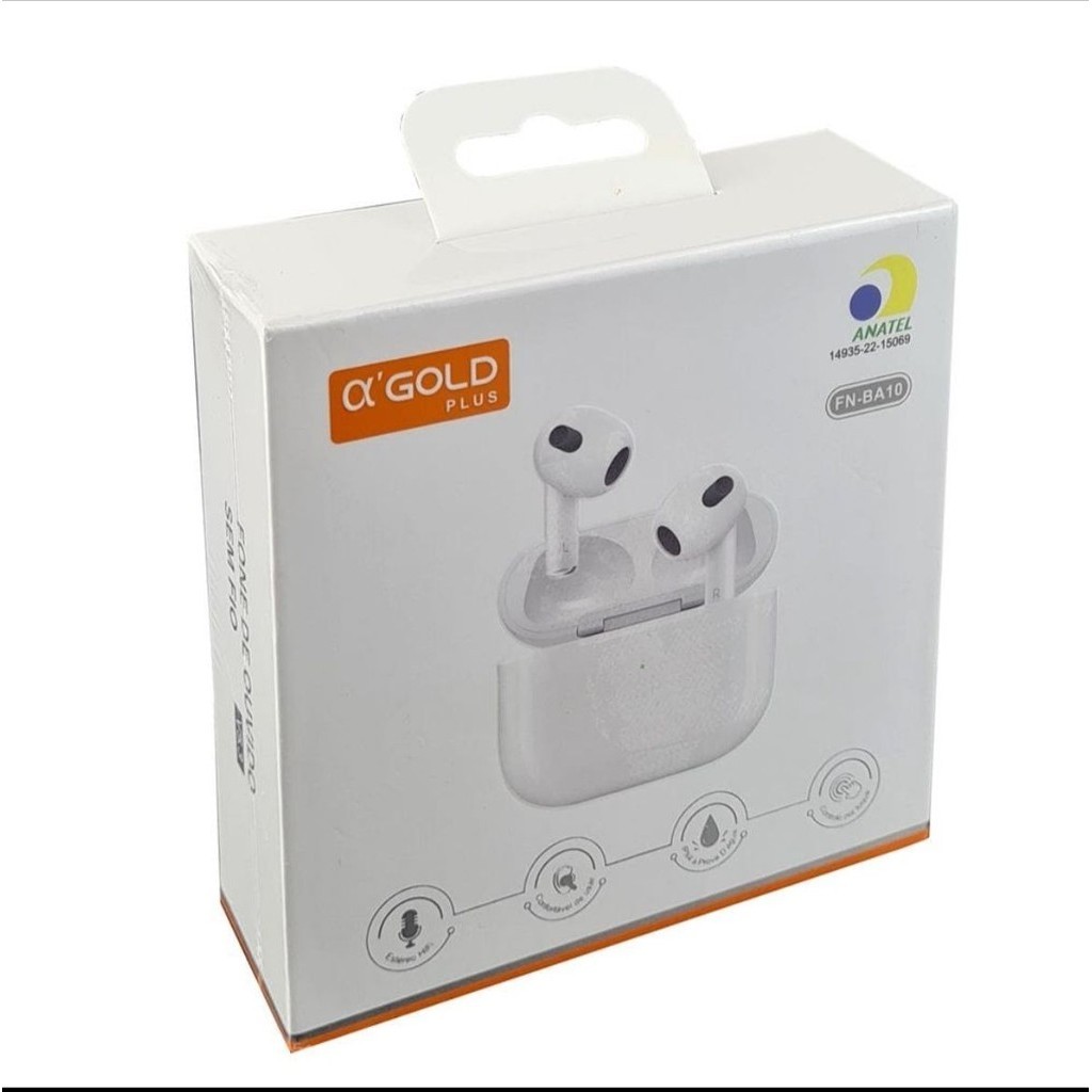 Fone de Ouvido Bluetooth AirPods A´Gold Pro FN-BA10 Premium Original ...