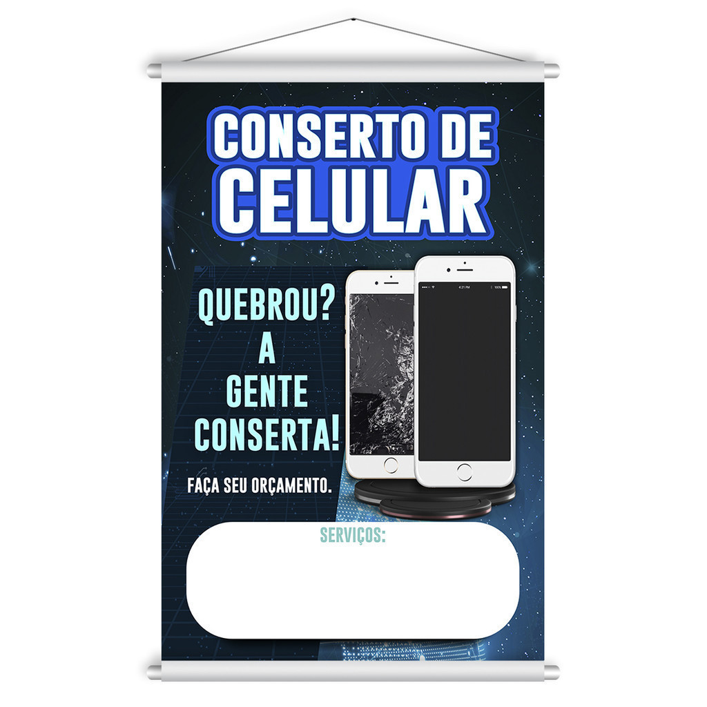 Banner Pronto Conserto de Celular 60x90cm | Shopee Brasil