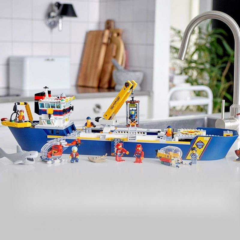【6】Compatible com a série LEGO City ocean exploration giant ship 60266 ...