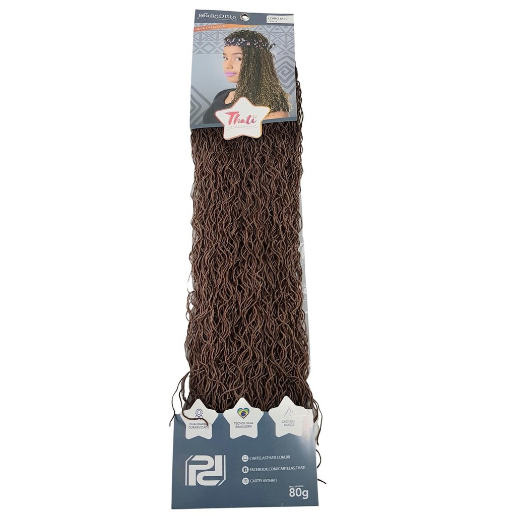 Cabelo Sintético Thati Retorcidinho Fio a Fio ou Crochet Braid 45cm 80g ...