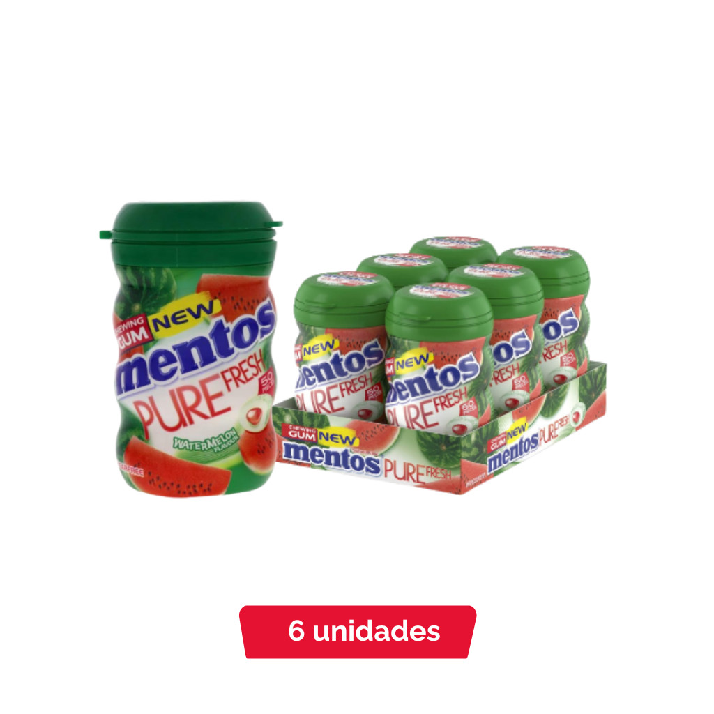 Kit Mentos Pure Fresh Garrafa Melancia - 6 Unidades | Shopee Brasil
