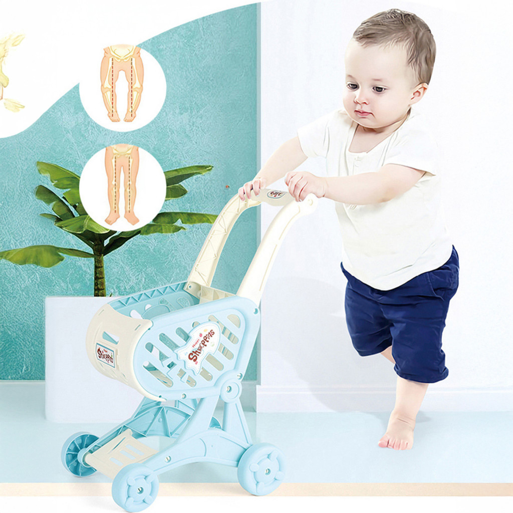 Children Pretend Play Shopping Cart Kids Grocery Store Playset ...