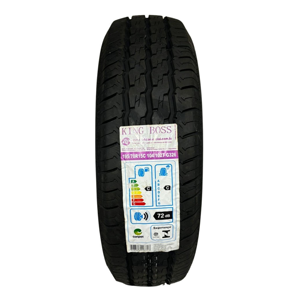 Pneu 195/70R15C 104/102T G326 Kingboss Aro 15 Van Kombi Ducato Jumper Boxer Master Carga ...