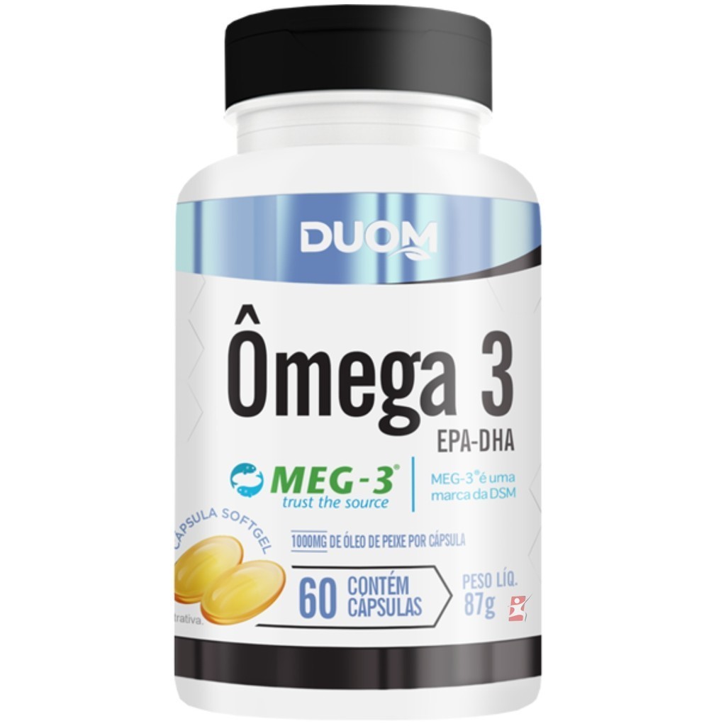 ÔMEGA 3 ULTRA PURIFICADO MEG-3® EPA-DHA 1000MG 60 CÁPSULAS SOFTGEL - DUOM | Shopee Brasil
