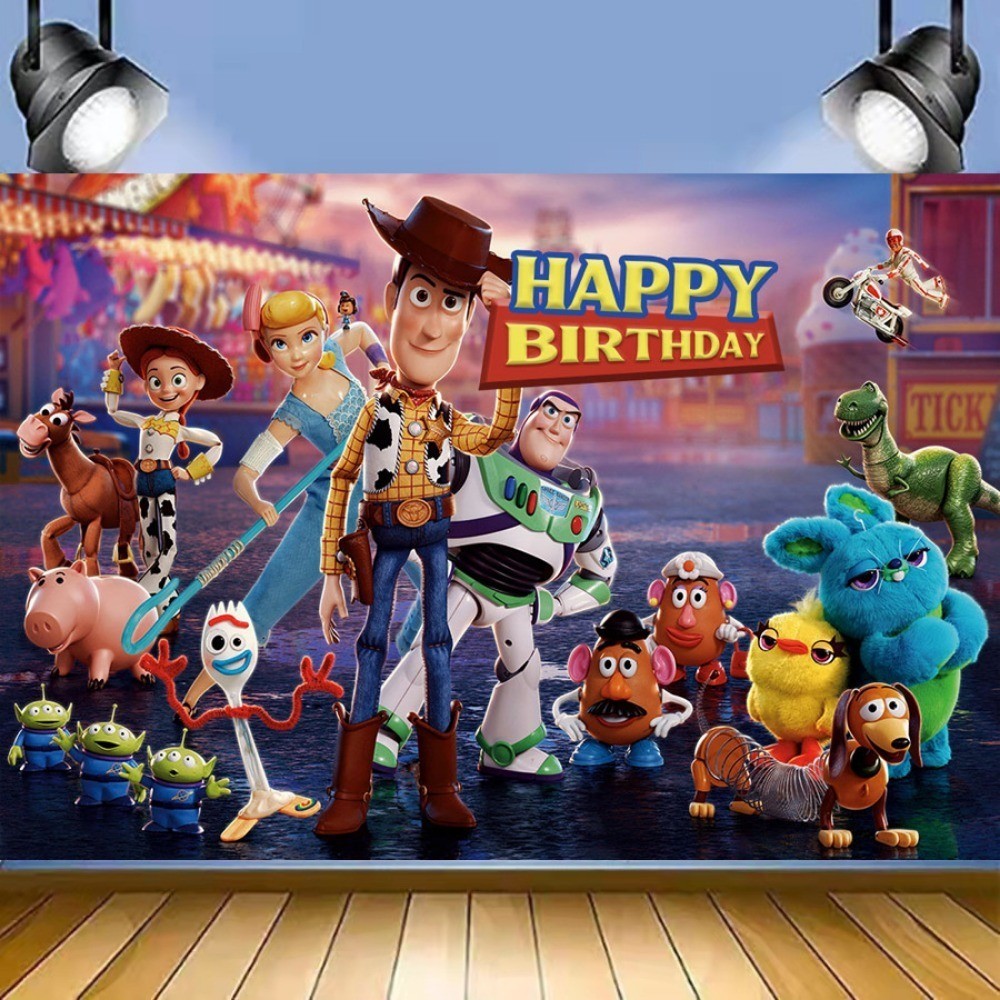 Disney Toy Story Aniversário Pano De Fundo Chá De Bebê Meninos Feliz ...