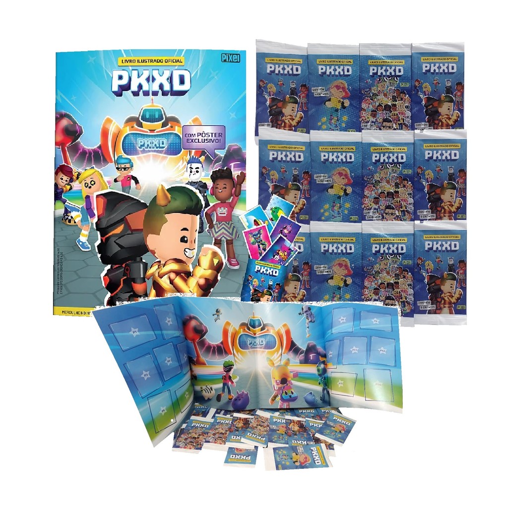 Álbum do Pkxd com envelopes de figurinhas Pkxd Pixel | Shopee Brasil