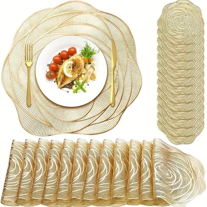 Lover's Limited Edition Rose Shape PVC Oco Placemat Mesa de Natal ...