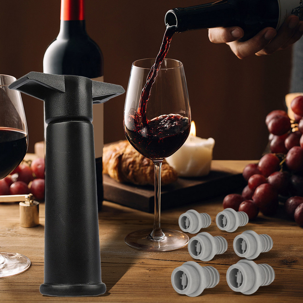 One-click Vacuum Extraction for Wine Easy-to-use Saver Pump with 6 ...