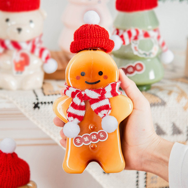 500ML Gingerbread Man Drinking Cup Portable Shaker Drink Bottle Kitchen ...