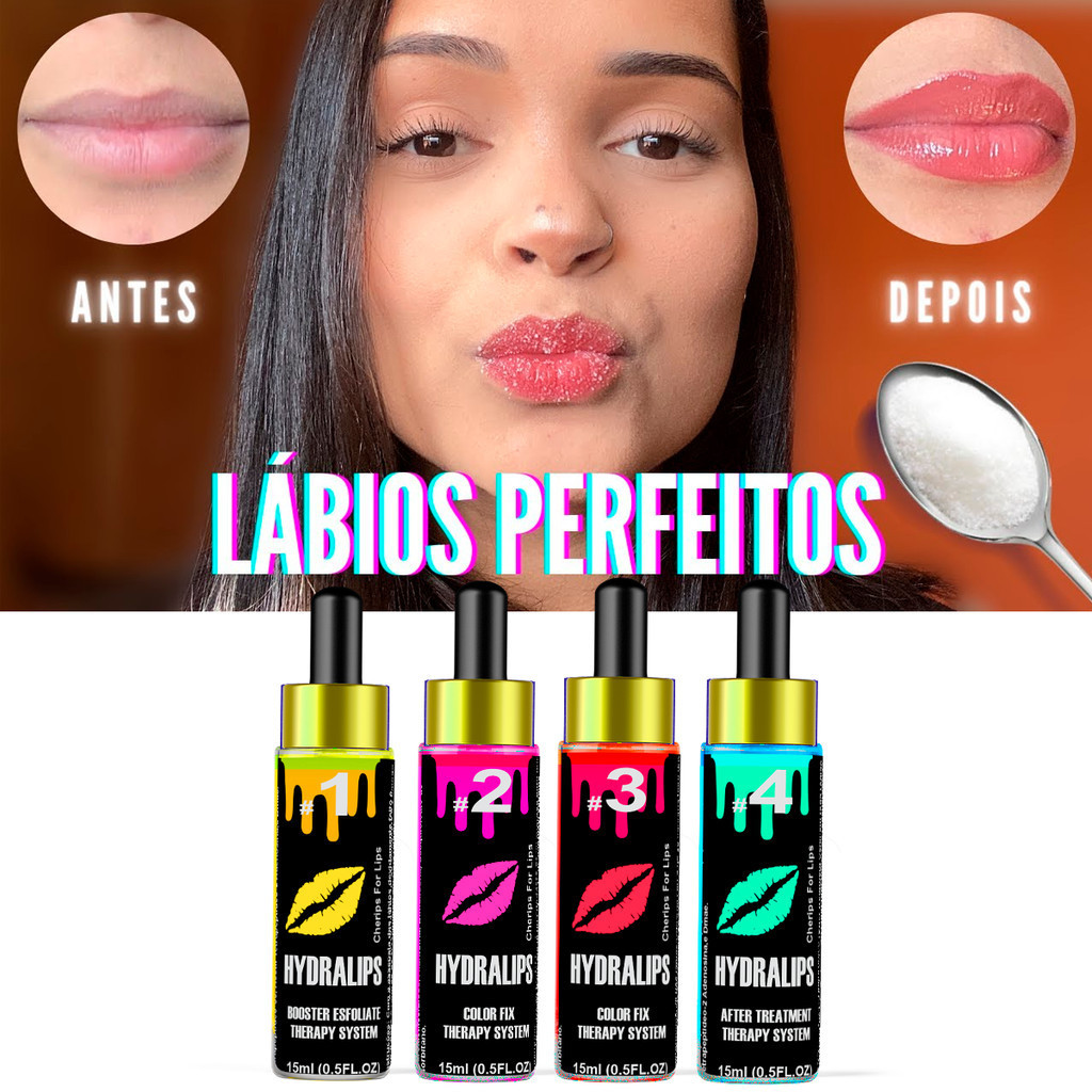 HIDRA LIPS/DERMAPEN ESFOLIANTE+ HIALURÔNICO+PIGMENTO ROSA+PIGMENTO ...