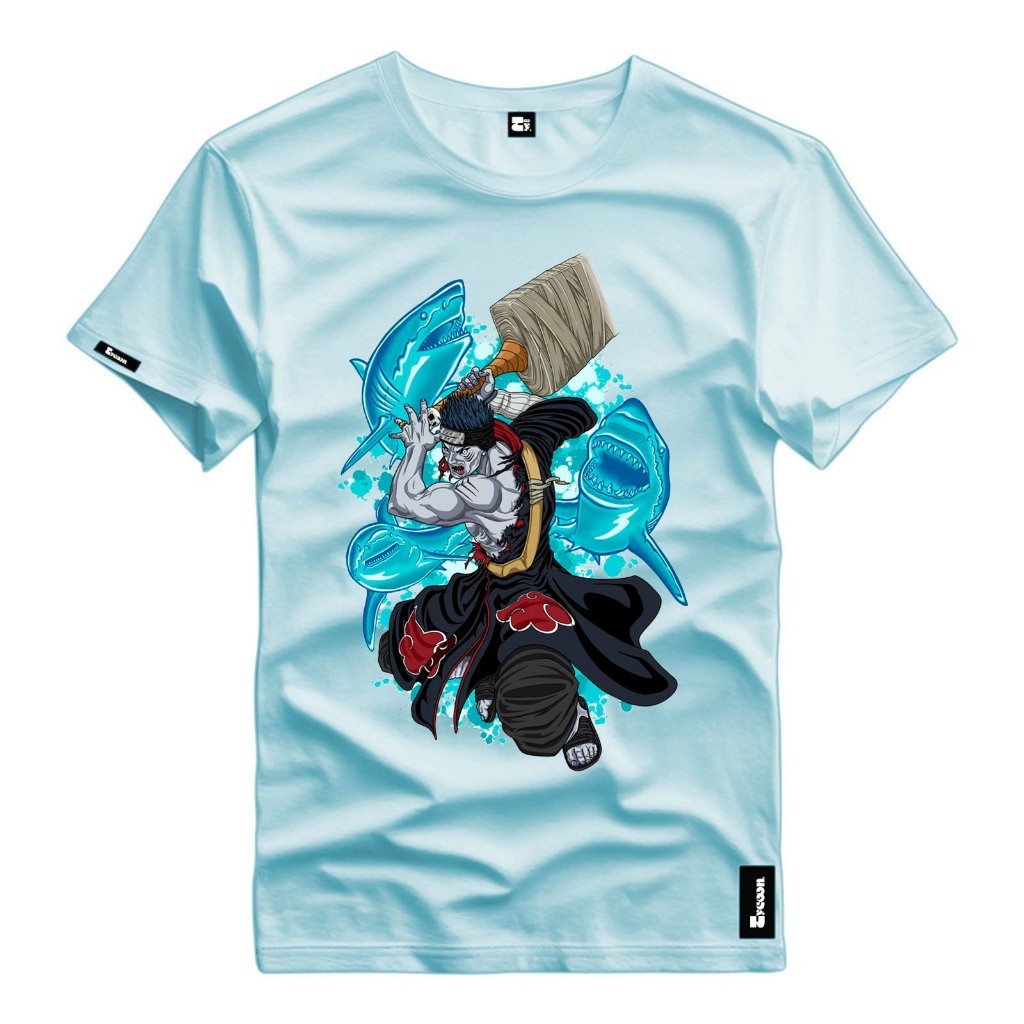 Camisa Unissex Camiseta Algodão Kisame Samehada Akatsuki Modelo Novo ...