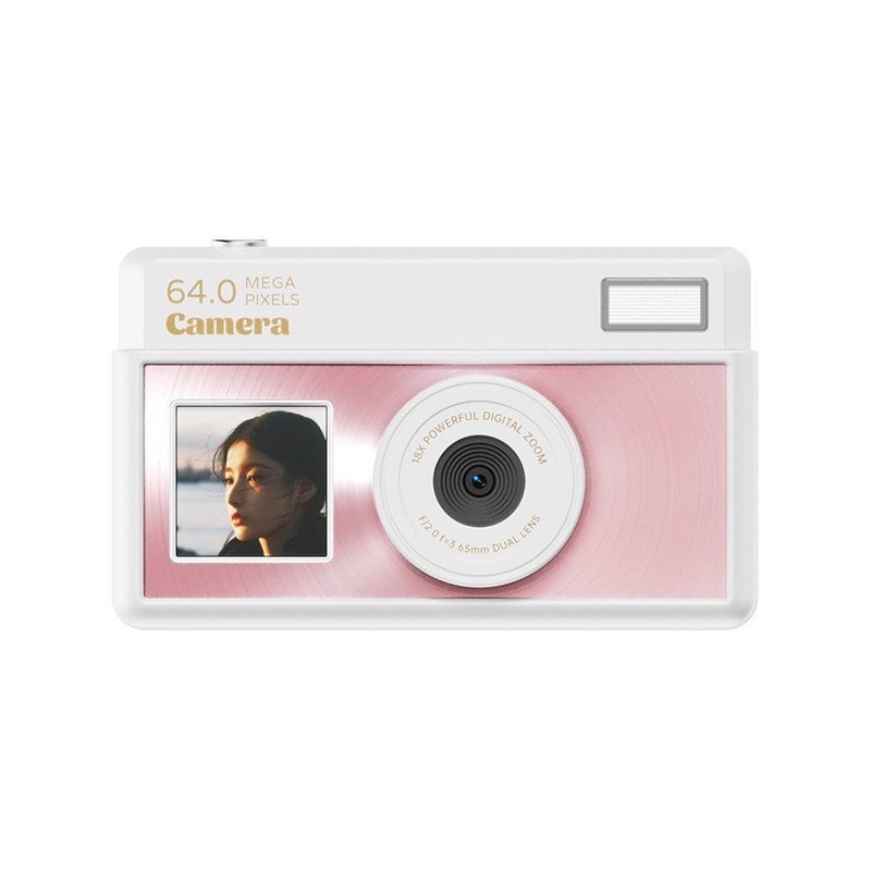 CAMERAKING [Câmera Dupla] Retro Recarregável Câmera Feminina de Cor ...