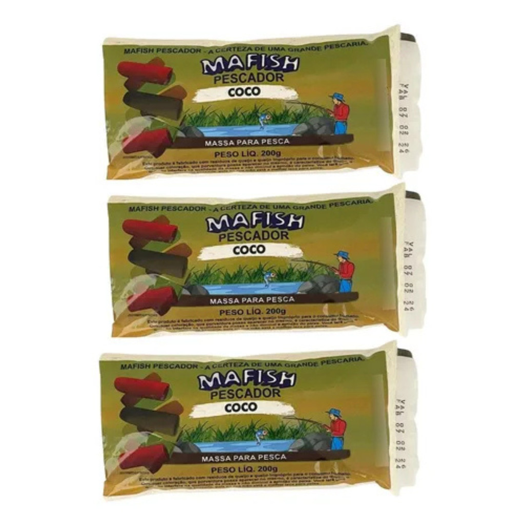 Mafish Em Pó Pescador Fedidinha 200g Pó sabor coco | Shopee Brasil