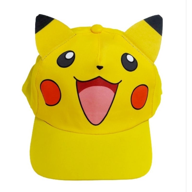Boné infantil aba reta Pikachu pokemon, Mario, Naruto orelha infantil ...