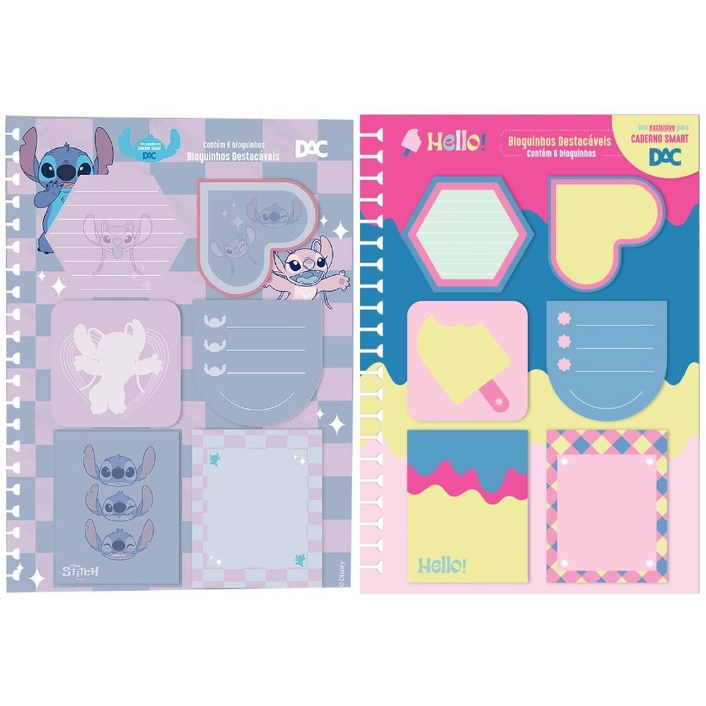 Acessório Caderno Smart Stitch Disney e Hello - DAC | Shopee Brasil