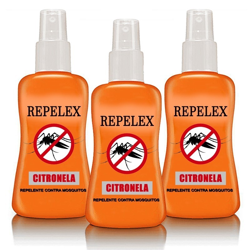 kit 3 Repelente Spray Citronela Contra Insetos e Mosquitos Repelex ...