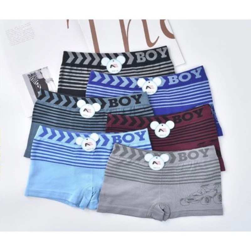 Kit 2/4/6 Cuecas Box Infantil Sem Costura MEN Criança Bebê Masculino ...