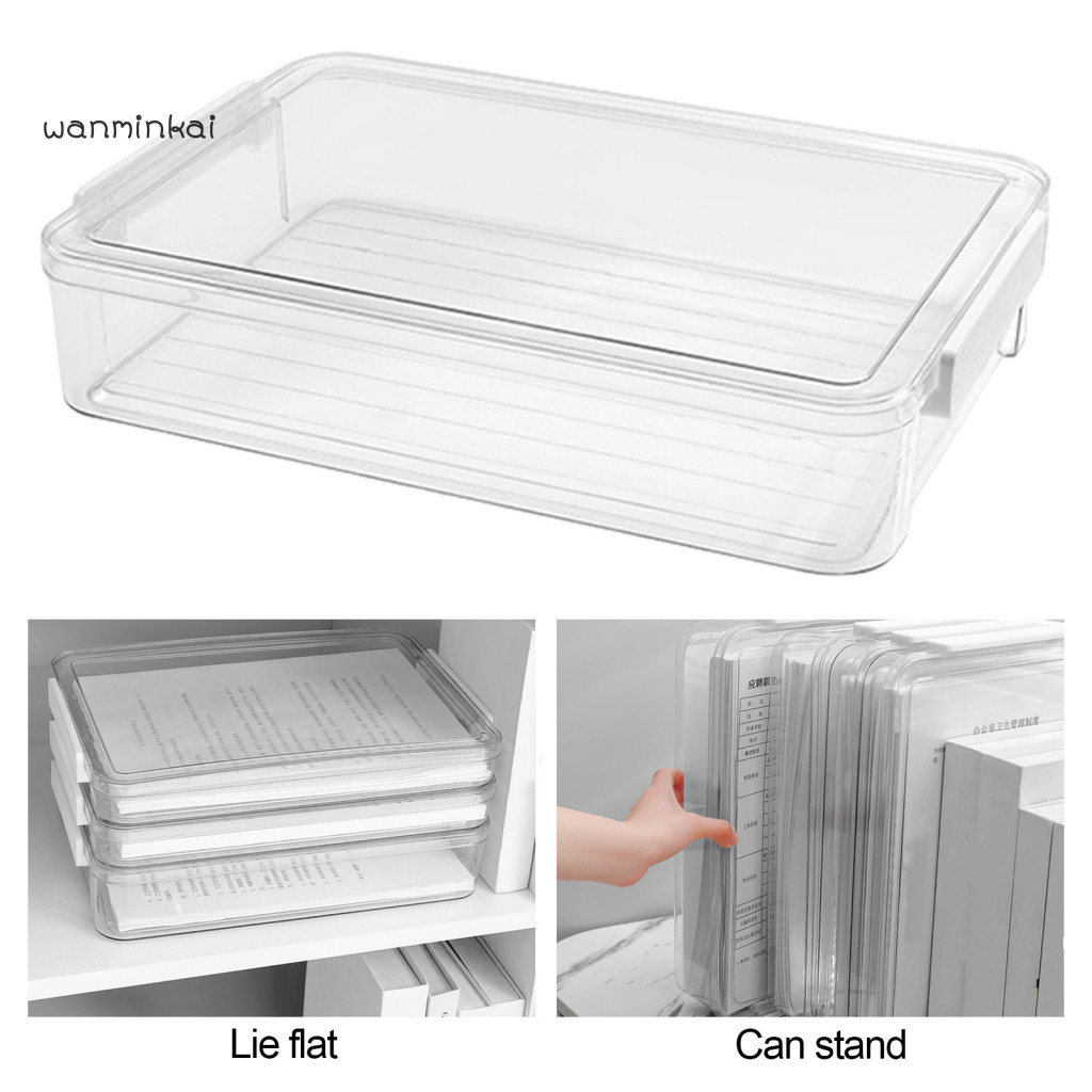 Desk Drawer Organizer Document Clear Stackable A4 Size Plastic File ...