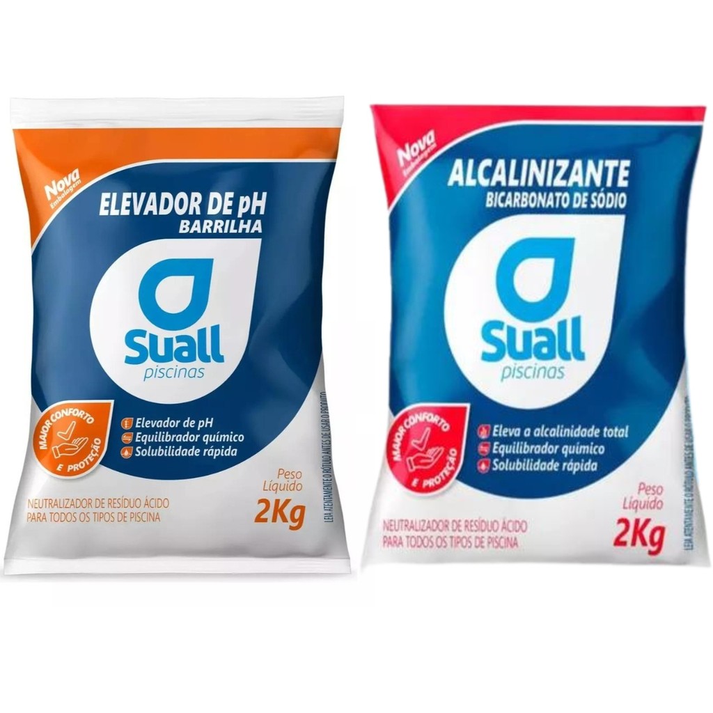 Kit Suall Barrilha Elevador Ph Alcalinizante Granulado 2kg | Shopee Brasil