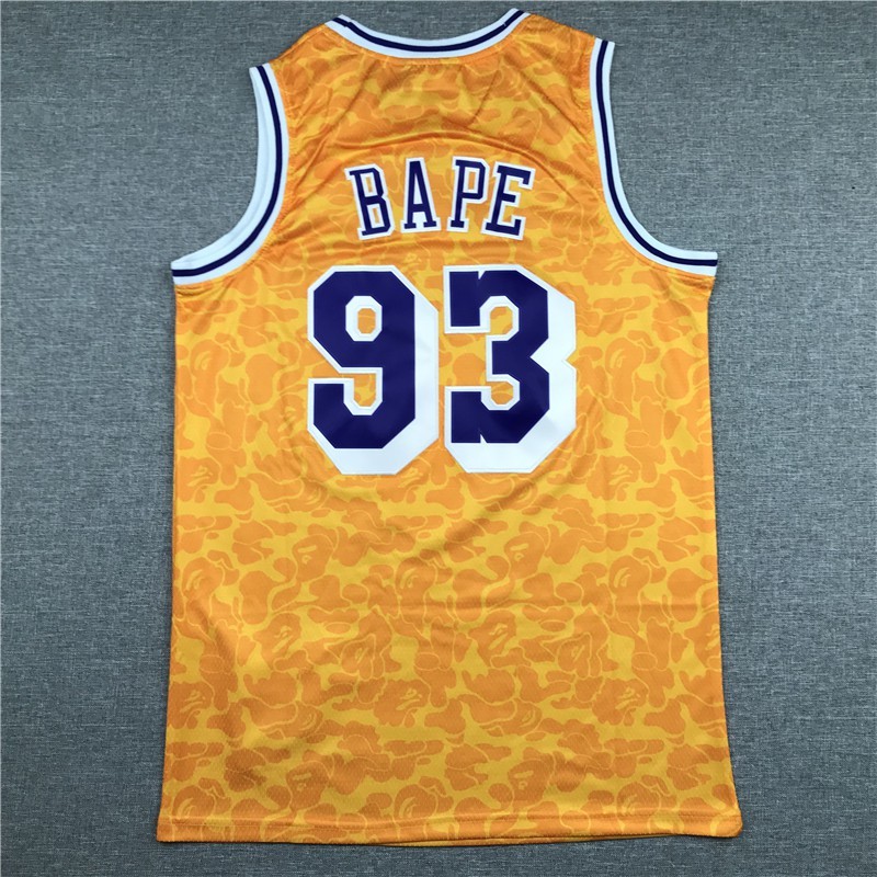 5 Estilos Camisa NBA Los Angeles Lakers x BAPE No . 93 De Basquete ...