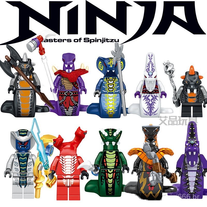 Compatível com Lego Python Phantom Ninja Series Basilisco Legion Cetro ...