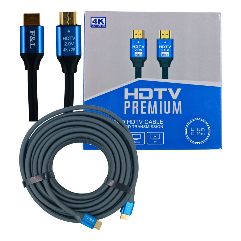 Cabo Hdmi 15 Metros 4k 2.0 Com Conector 24k Gold Blindado | Shopee Brasil
