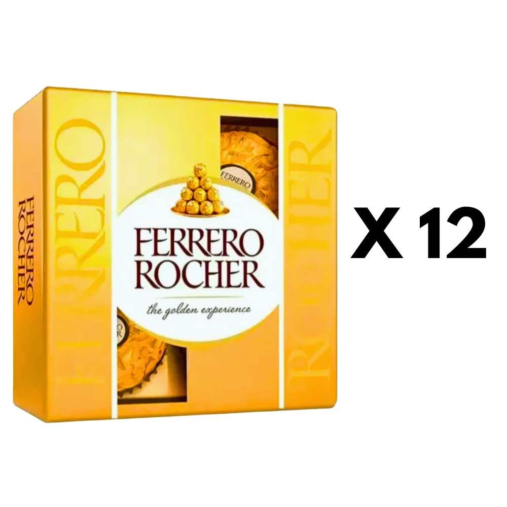 Kit 12 Caixas Chocolate Ferrero Rocher T4 - 4 Bombons Cada | Shopee Brasil